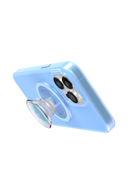 PopSockets PopCase MagSafe Opalescent Blue for iPhone 15 Pro Max – Tenkiebox